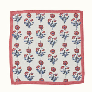 Molly Mahon Napkin Dianthus in Indigo Iron