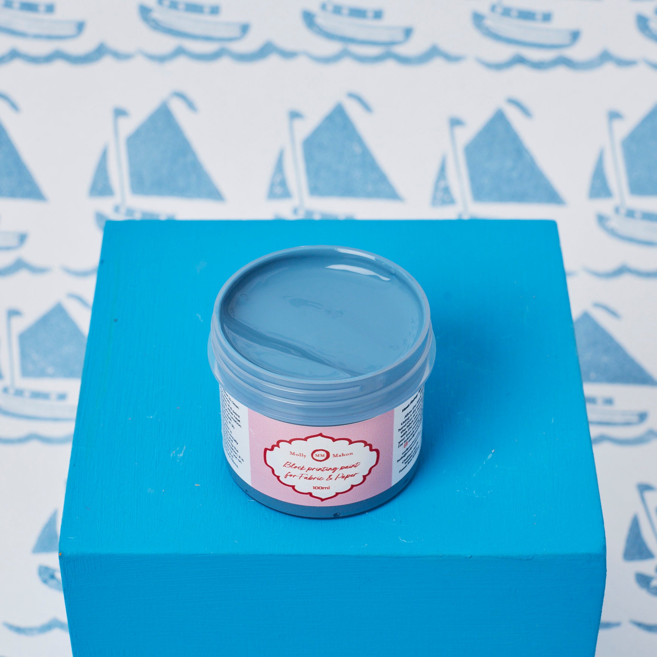 Molly Mahon Block Printing Ink Mid Blue