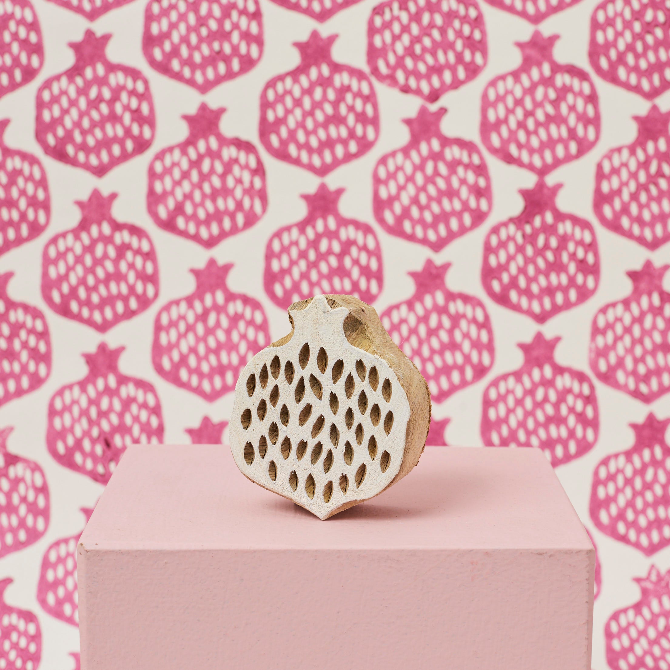 Wooden Block Pomegranate – Molly Mahon