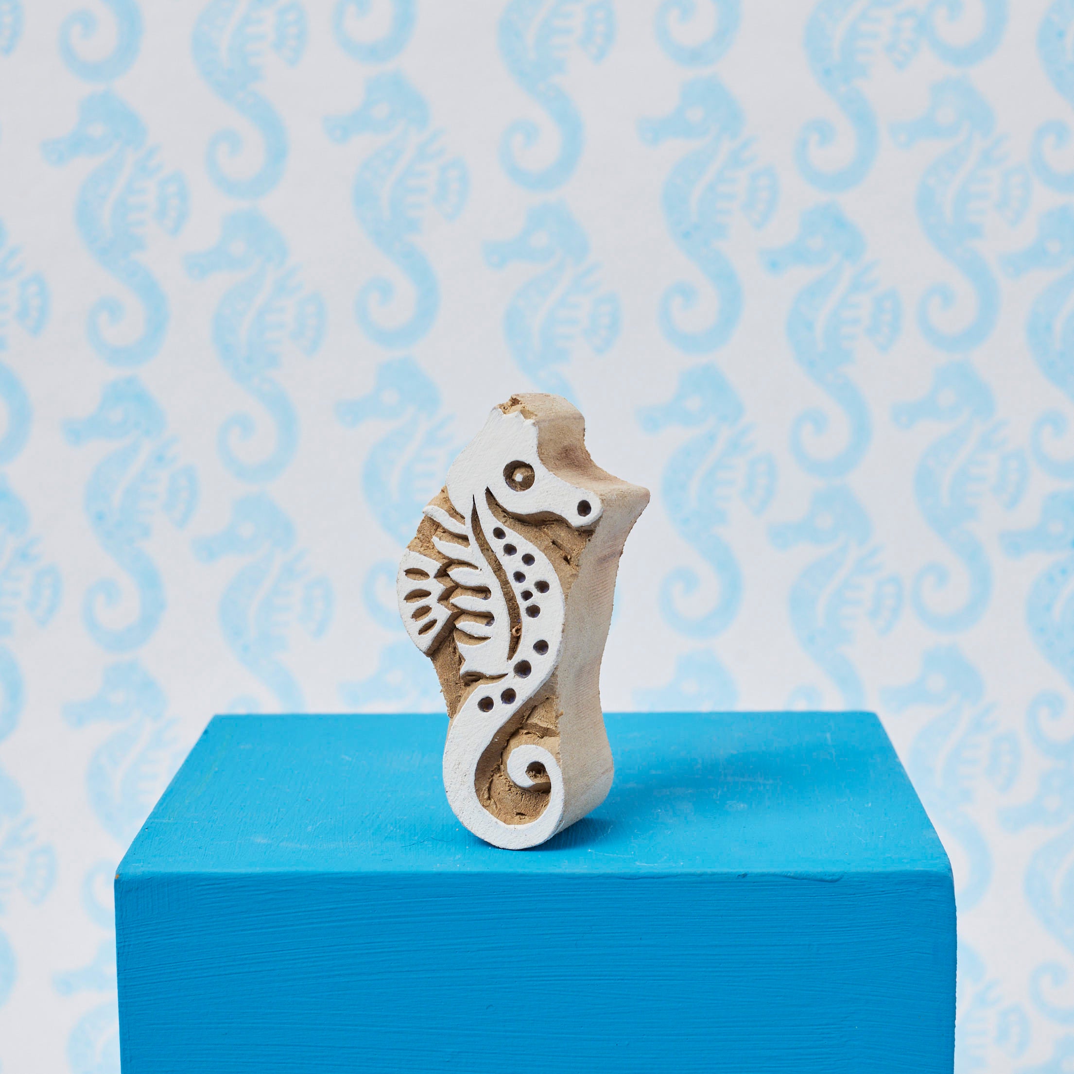 Wooden Block Sea Horse – Molly Mahon