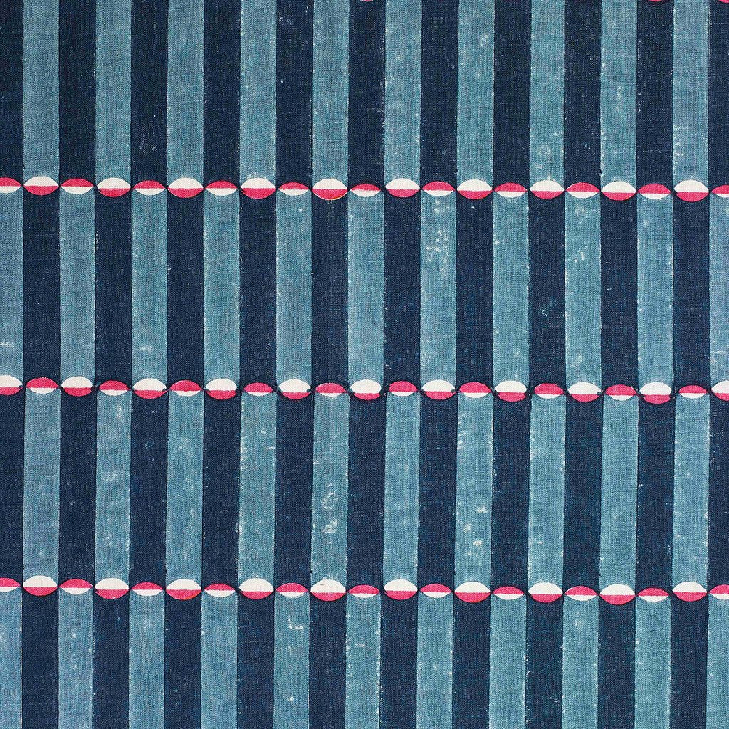 Luna Block printed Fabric Linen Blue/Pink – Molly Mahon