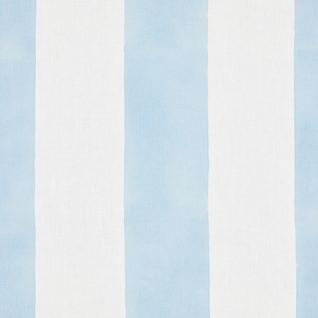 Molly Mahon Wide Stripe Block printed fabric Linen Blue